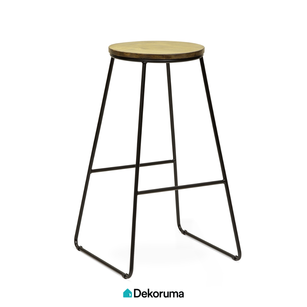 Jual Dekoruma LEGNO Kursi Bar Kayu Minimalis / Bangku Tinggi Kayu/ Bar ...