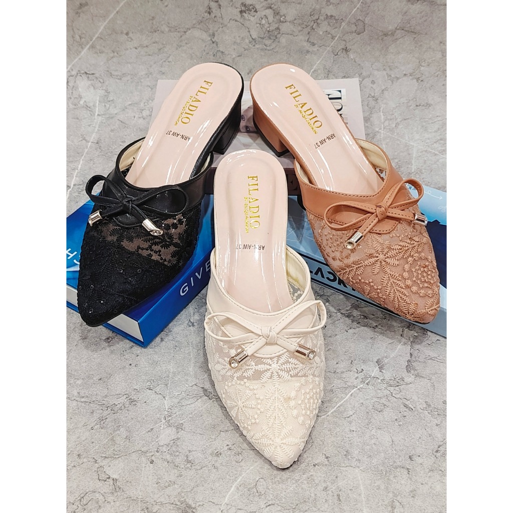 Jual Sandal Wanita Termurah Hak 3 cm FILADIO ( PITA BRUKAT ) | Shopee ...