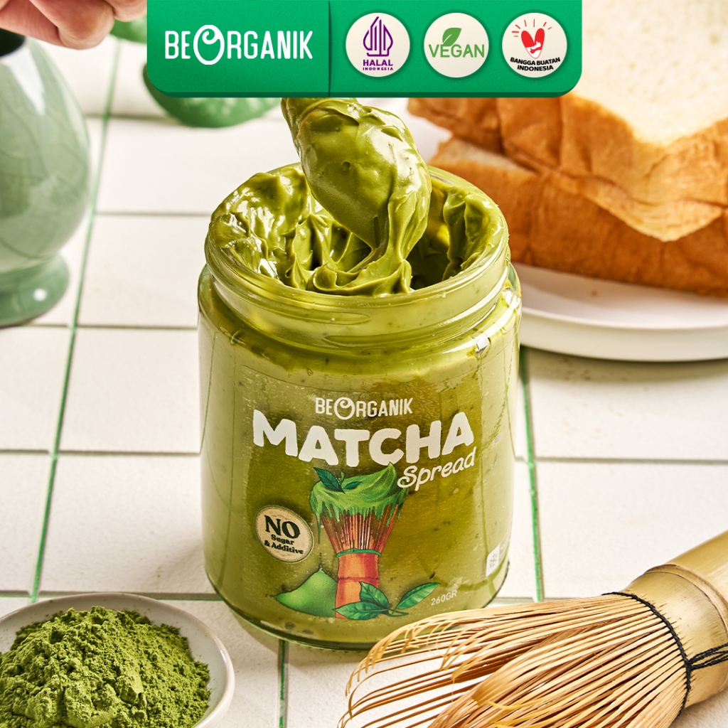 Jual BEORGANIK MATCHA SPREAD 260GR | NO SUGAR NO ADDITIVE | 100% PURE ...