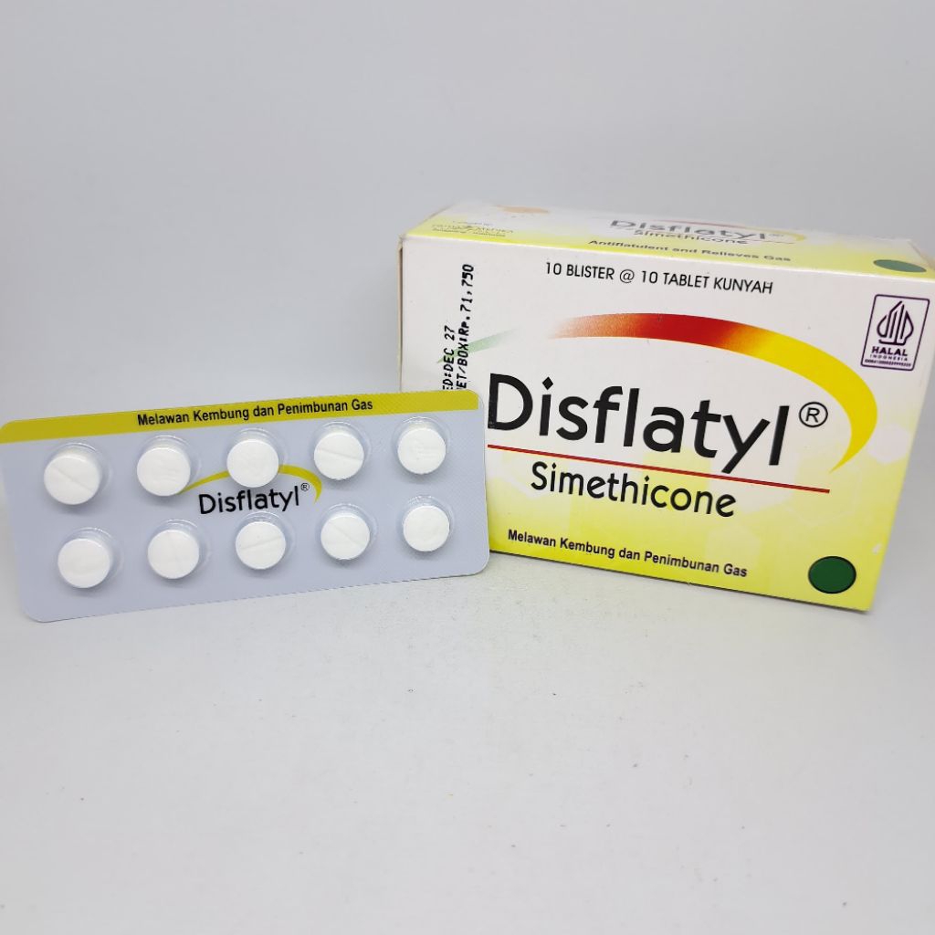 Jual DISFLATYL TABLET / SIMETHICONE / KEMBUNG DAN GAS LAMBUNG / STRIP ...