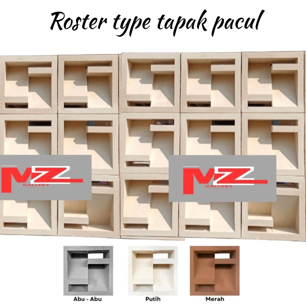 Jual Roster beton / dua sisi / motip tapak pacul / roster minimalis ...