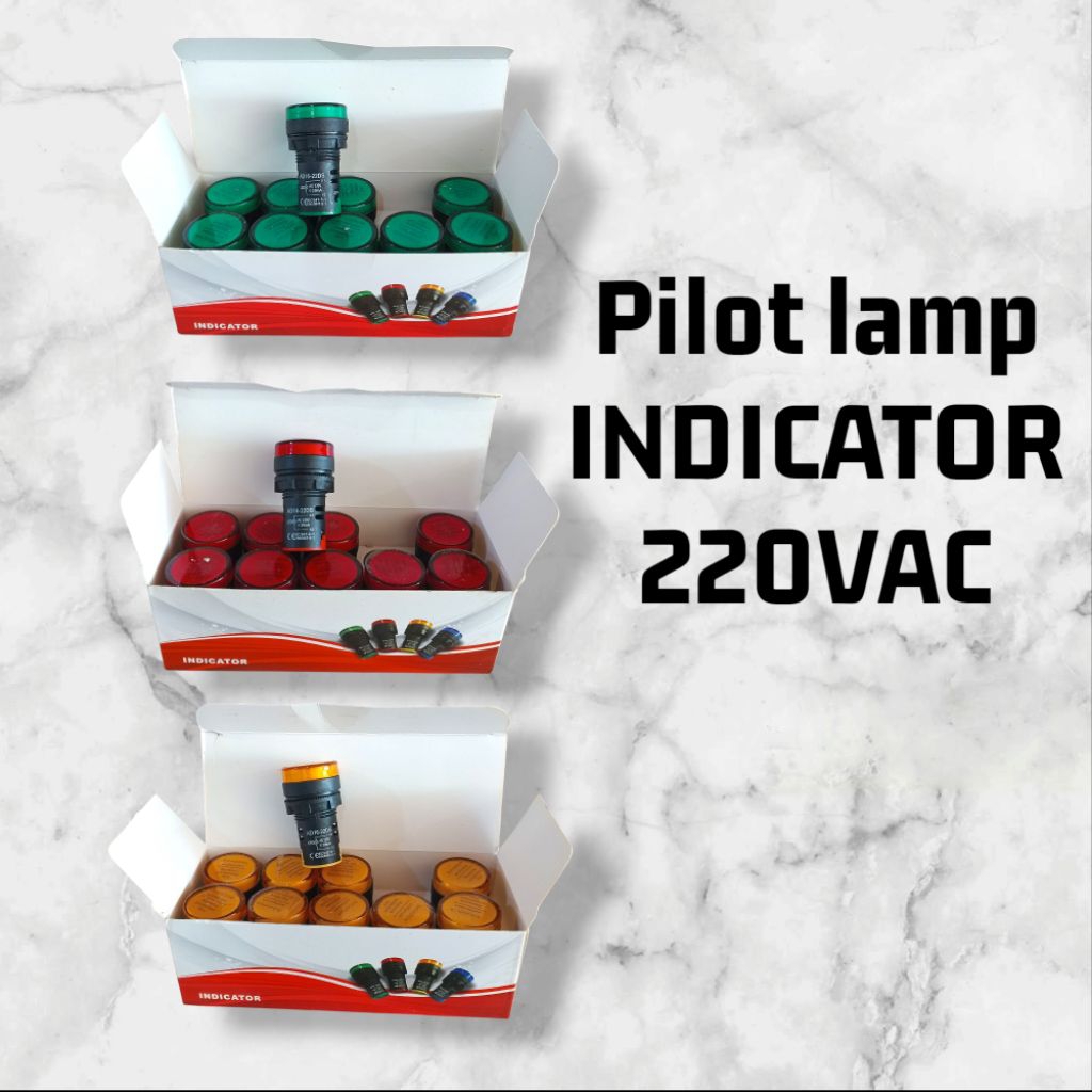 Jual PILOT LAMP MERK INDICATOR 220VAC | Shopee Indonesia