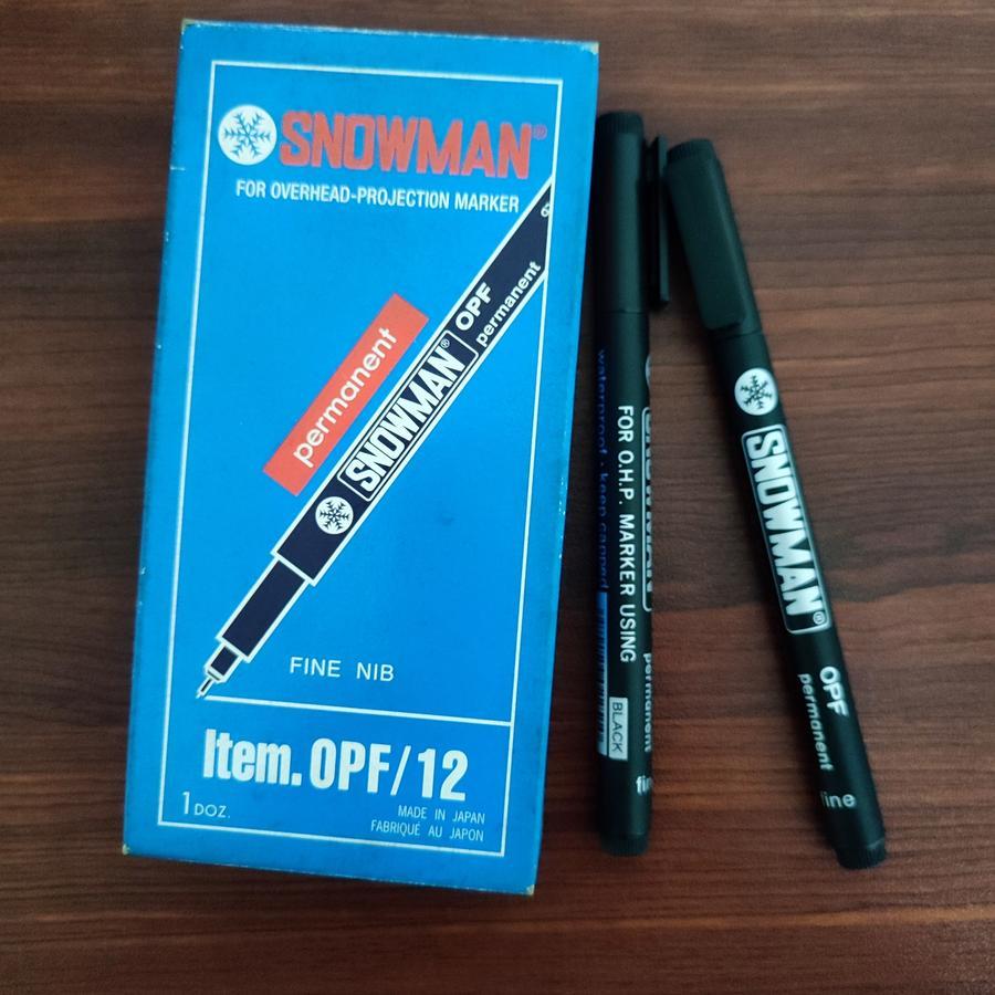 Jual SNOWMAN SPIDOL PERMANENT MARKER OPF/12 (F), BLACK | Shopee Indonesia