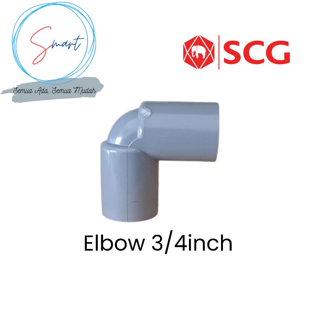 Jual SCG Elbow AW 3/4 Inch Knee Sambungan Fitting Pipa PVC 3/4Inchi ...