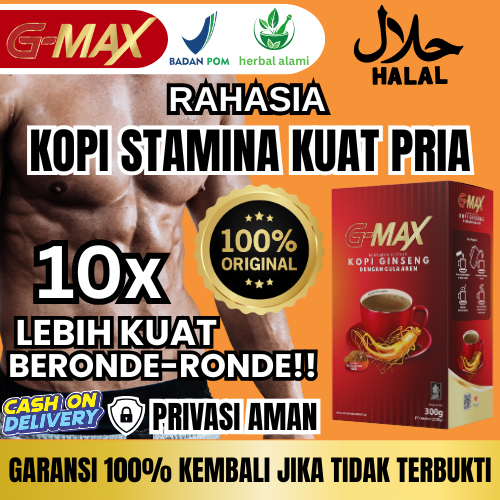 Jual G-max Kopi Kekuatan Alami Penambah Stamina Pria Tahan Lebih Lama extra gingseng Original ...