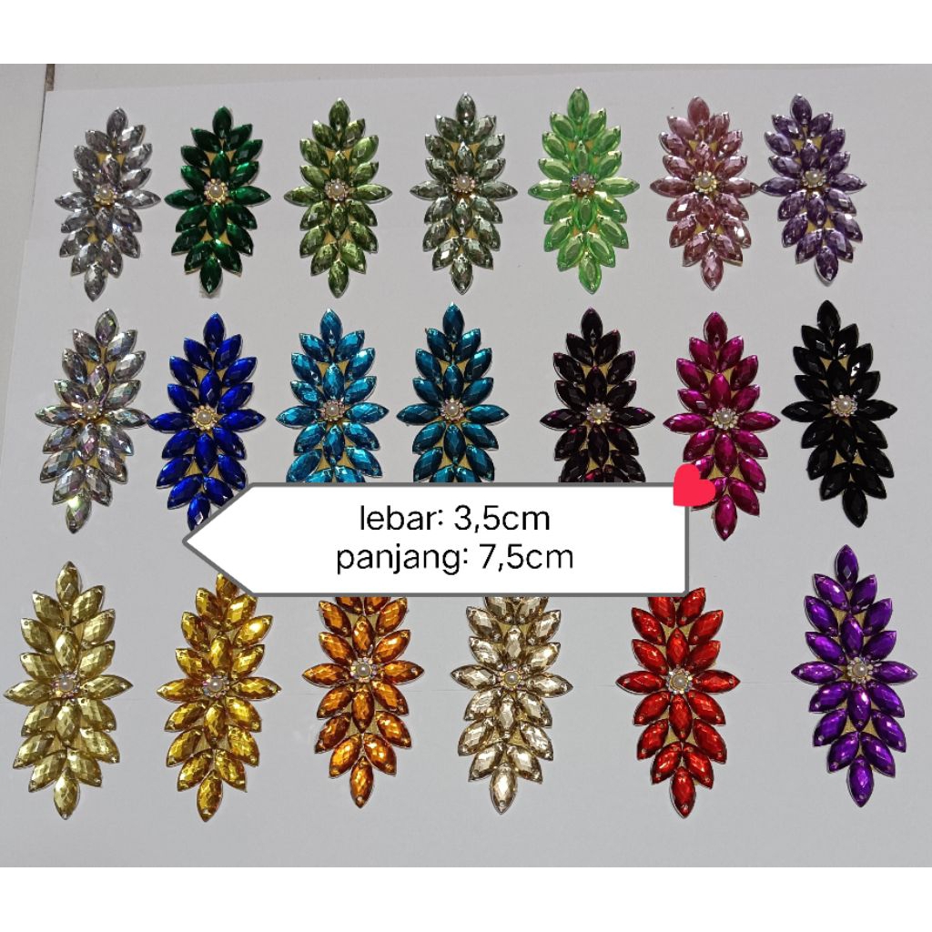 Jual Payet rangkai/ diamond rangkai L.3,5cm-P.7,5cm | Shopee Indonesia