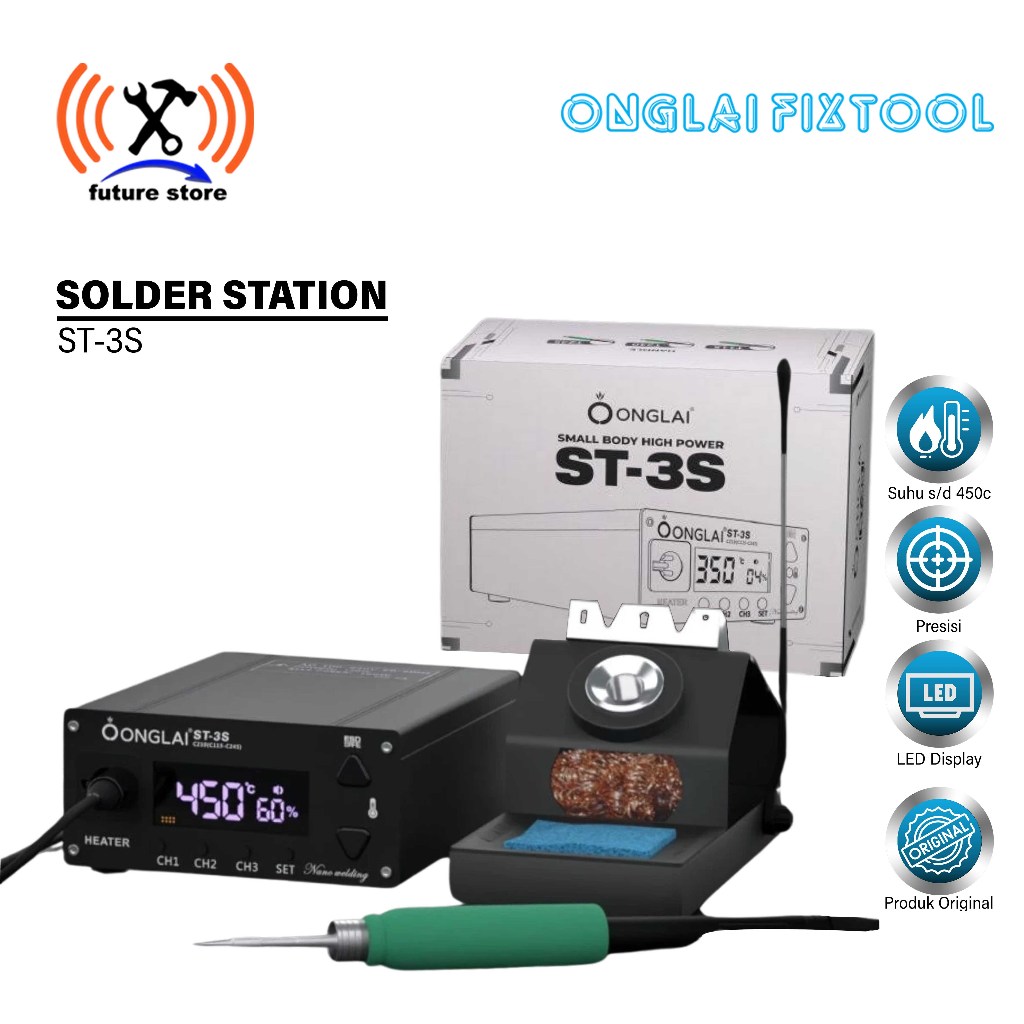 Jual ONGLAI ST-3S T115/T210/T245 Solder Station Nano 3 Channel C115 ...