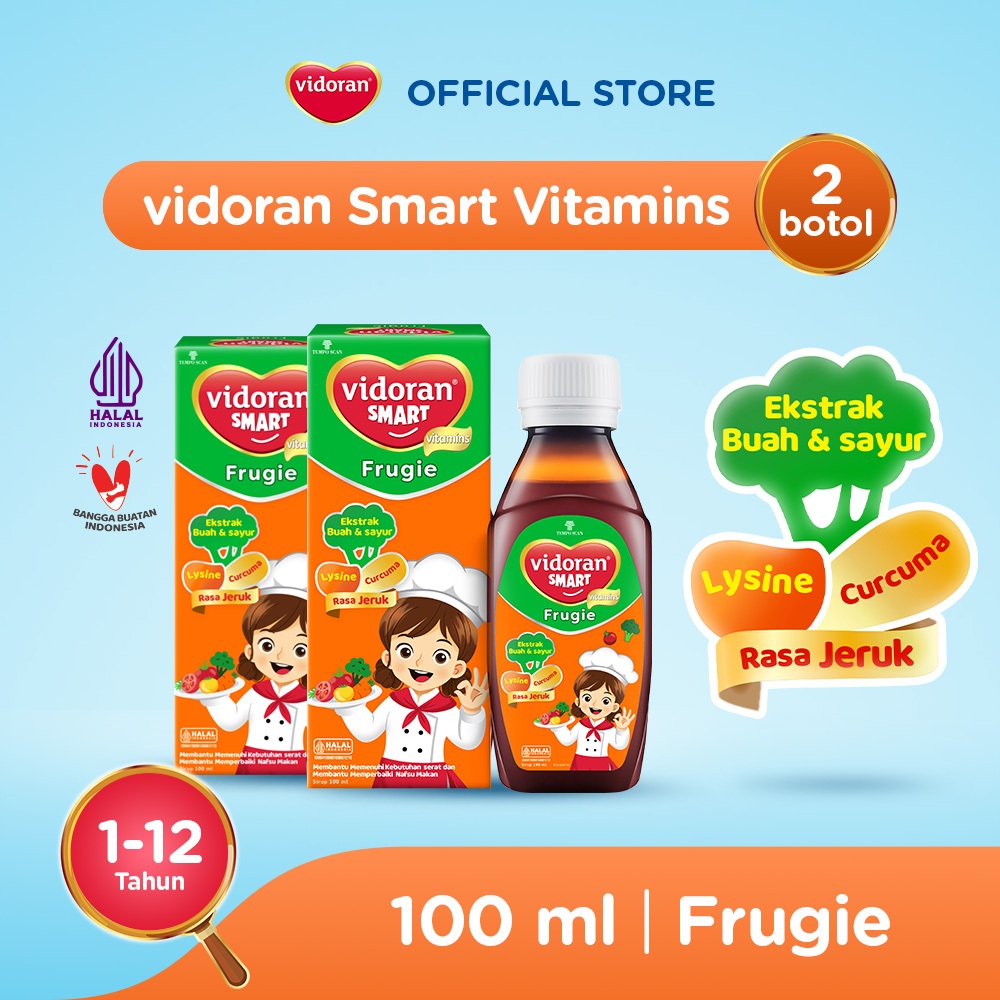 Jual Vidoran Multivitamin Anak Syrup Plus Frugie [100 ml/2pcs] (Exp ...