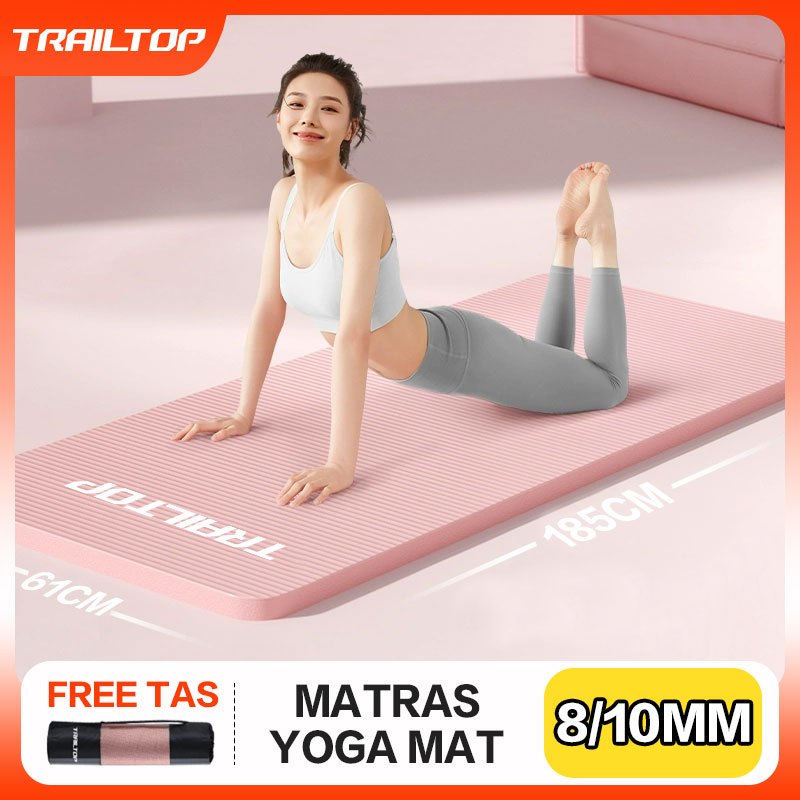 Jual TrailTop Matras Yoga Tebal 8/10MM Anti Slip Bahan NBR Premium Alas ...
