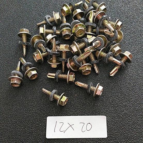 Jual Baut Roofing 12x20 isi 100pcs baut Self Drilling Screw 100pcs Baut ...