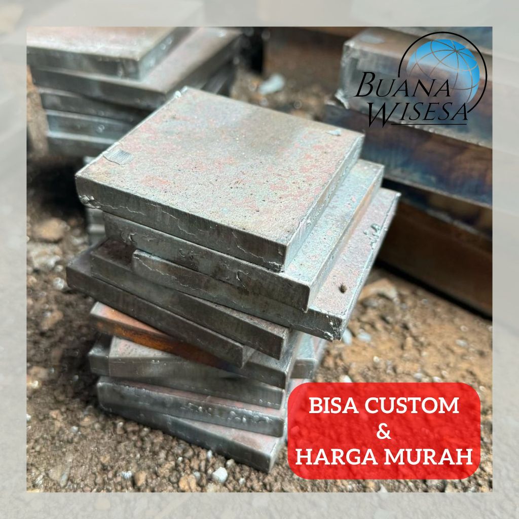 Jual PLAT BESI KOTAK 12MM / 20MM x 200MM x 200MM - potongan besi baja ...