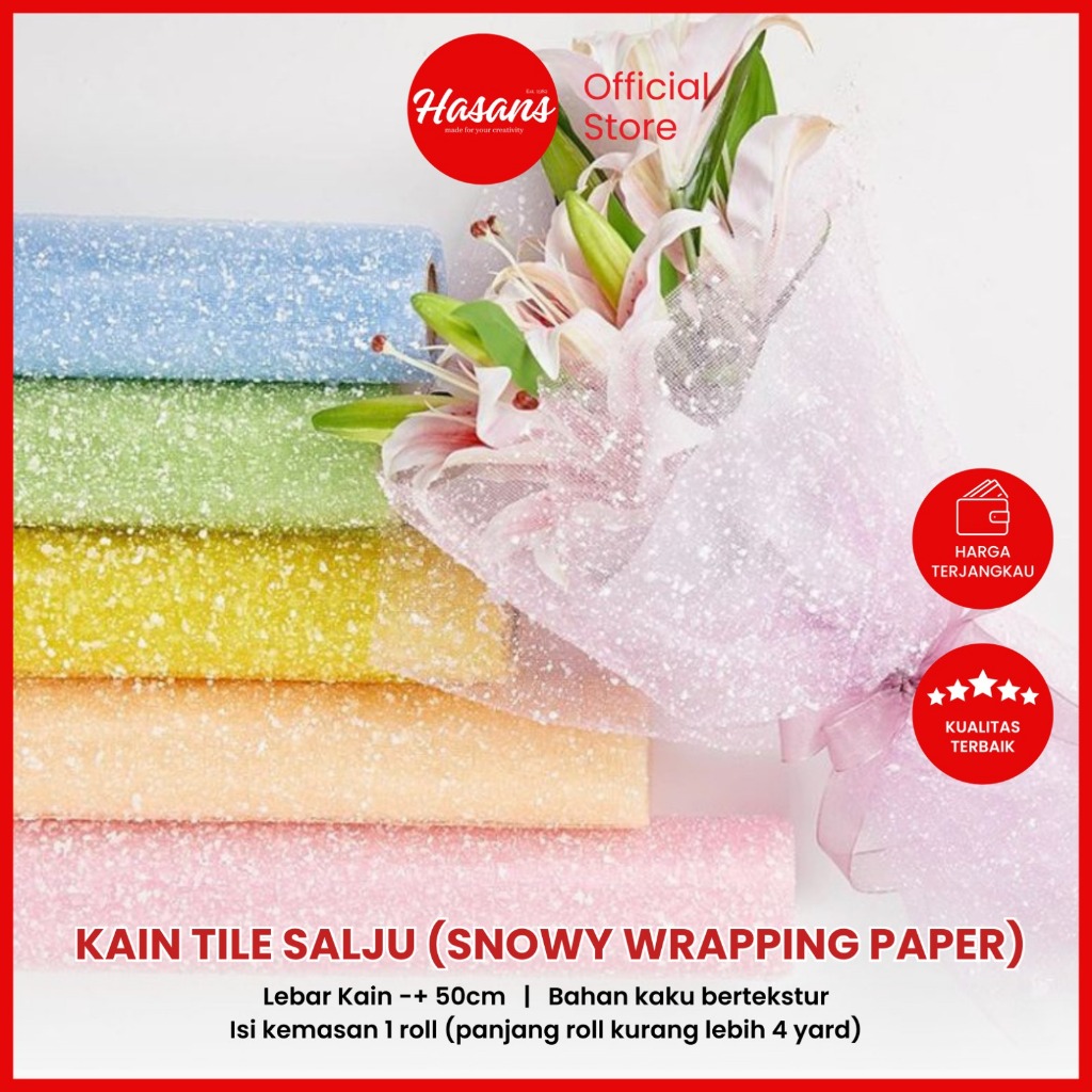 Jual Hasans [1 Roll] Kertas Buket Bunga / Flower Wrapping Paper / Kain ...