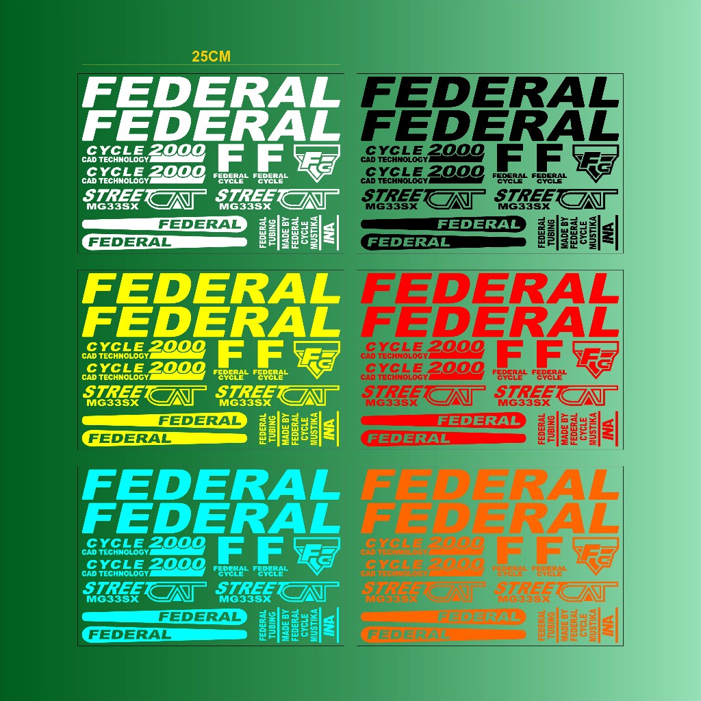 Jual Cutting Sticker Sepeda FEDERAL Street Cat MG33SX Stiker Bike ...