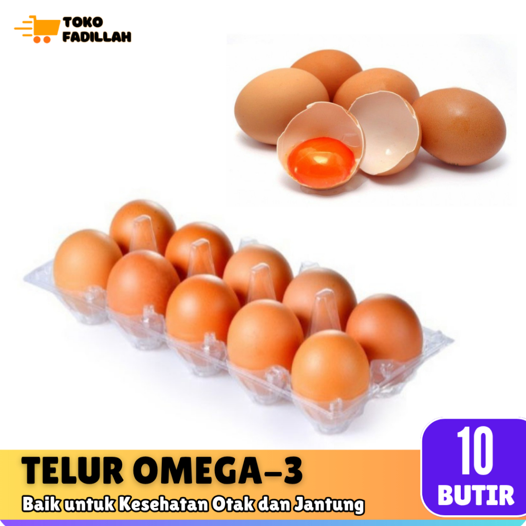 Jual [10 Butir] Telur Ayam OMEGA-3 Ukuran Besar (Packing Mika) | Shopee ...