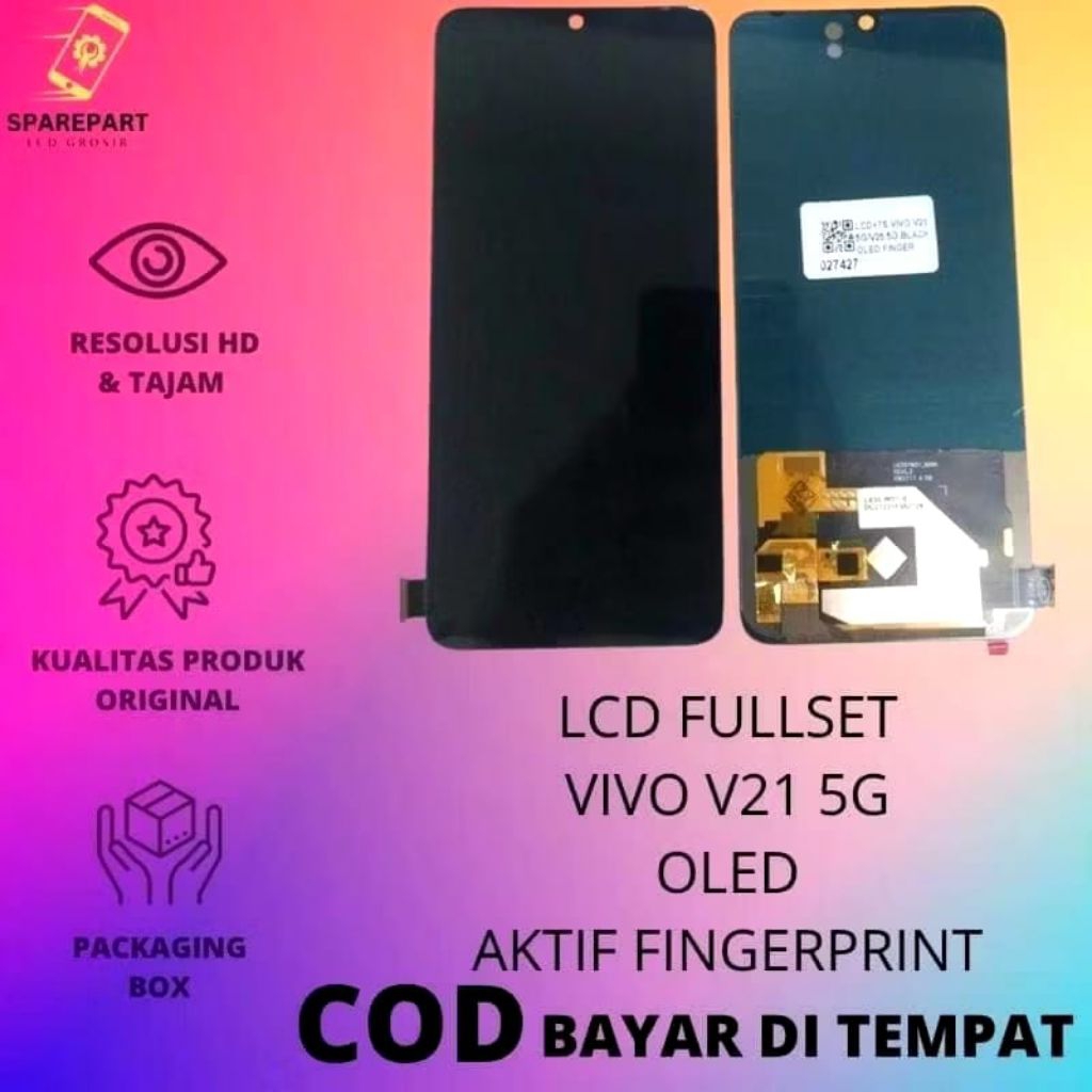 Jual LCD FULLSET AMOLED V21 5G / T1 PRO 5G / V25E / V25 5G ORIGINAL ...
