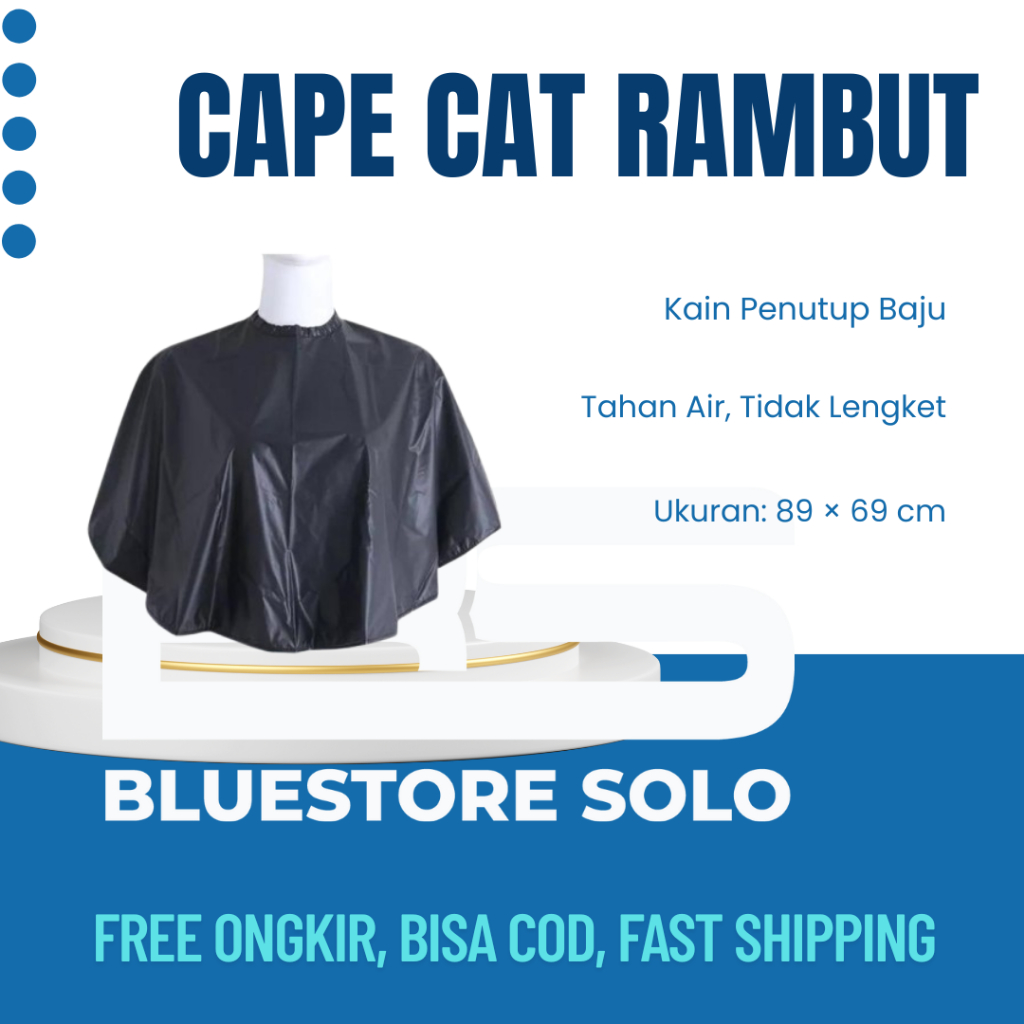 Jual Cape Cat Rambut Hitam KIP Semir Rambut KAIN KEP PENUTUP Transparan ...