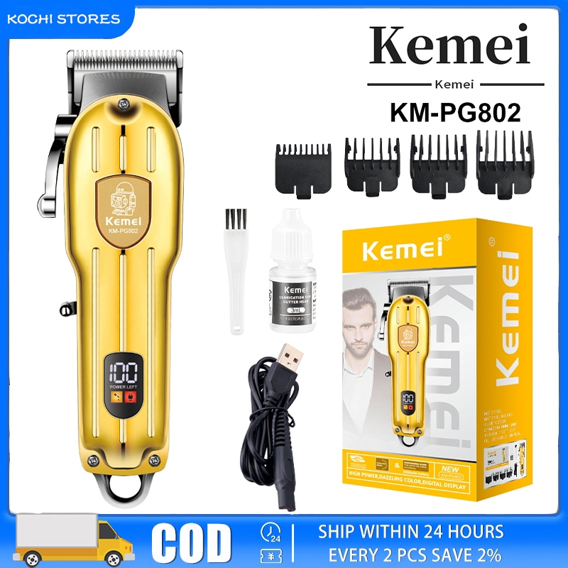 Jual 【cod】ori KEMEI Alat Cukuran Rambut Elektrik Professional Hair Clipper KM-PG802 Dengan ...