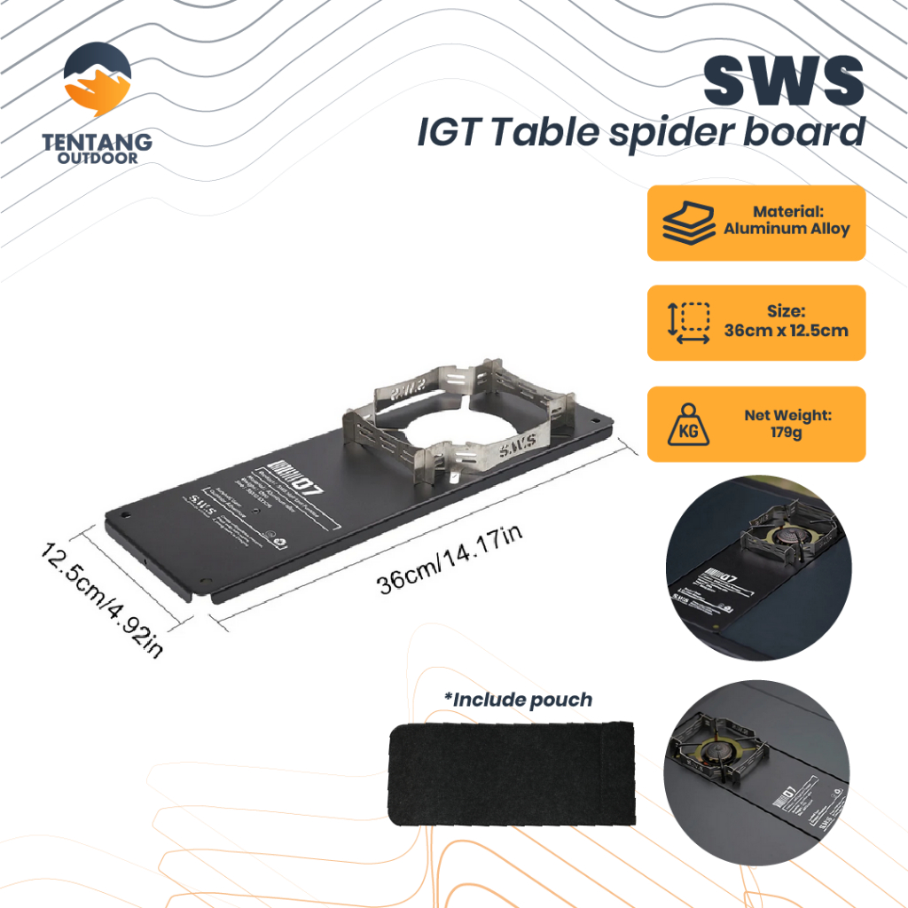 Jual Papan Meja IGT Camping Papan Kompor SOTO 310 / SWS Spider Stove Board Outdoor | Shopee ...