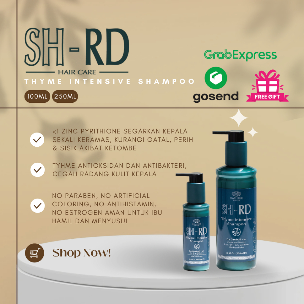 Jual SHRD | Thyme Shampoo | Shampoo Anti Ketombe | Perawatan Rambut ...