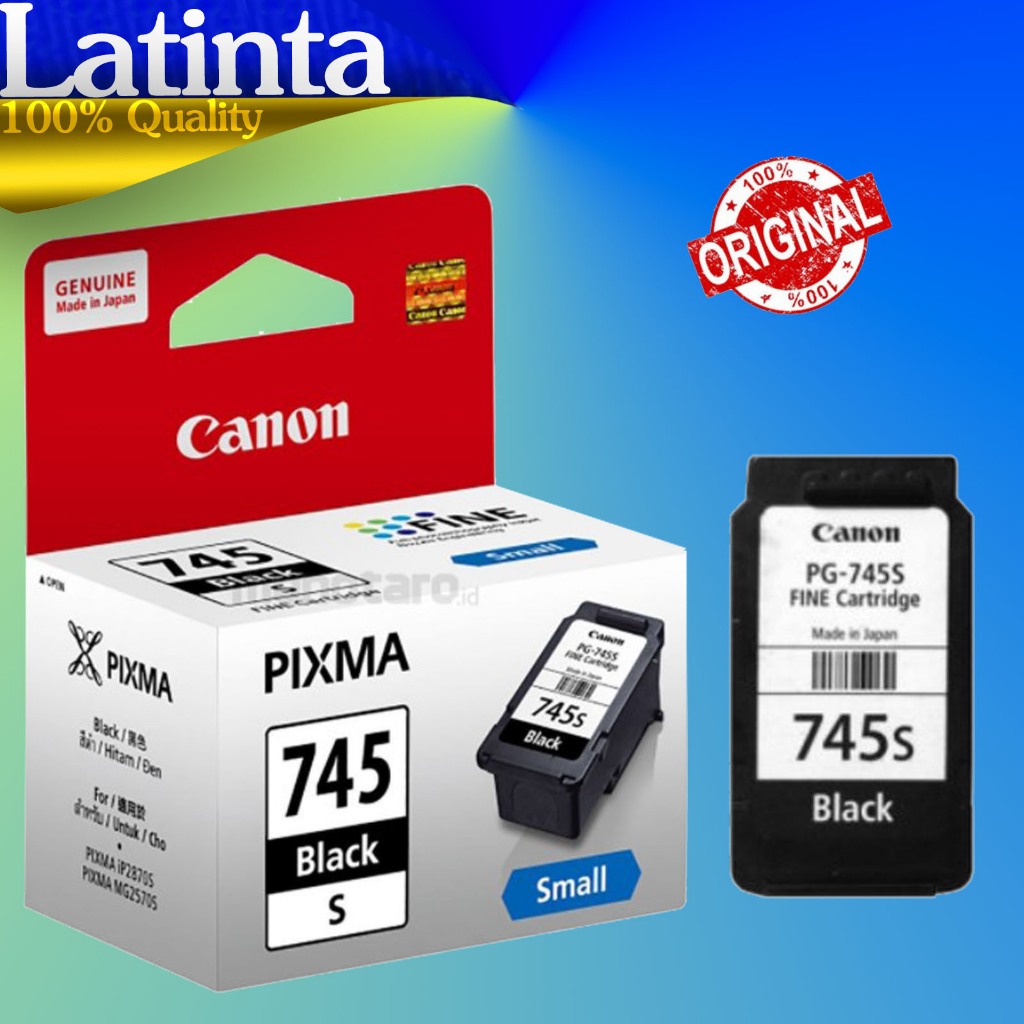 Jual Cartridge PG 745s / PG745 Small Original Black U/ Printer iP2870S ...