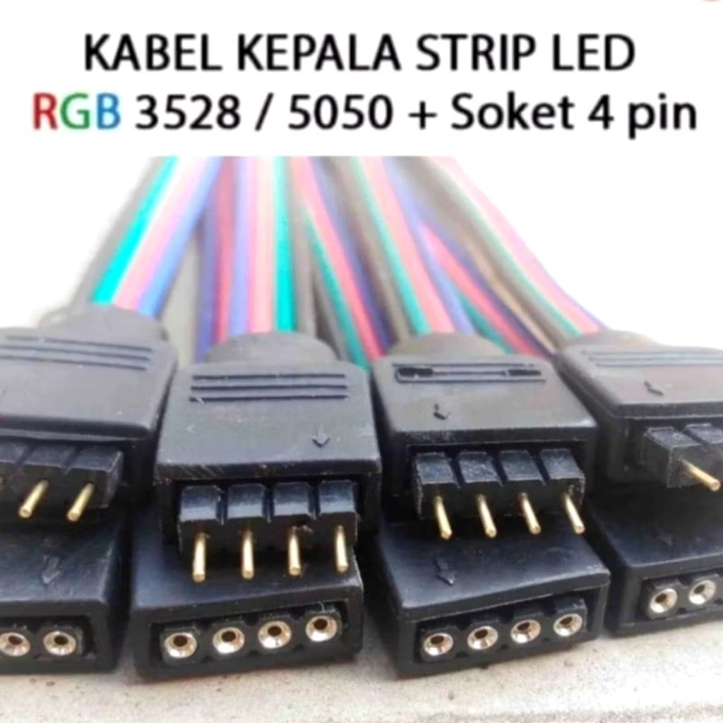 Jual Soket RGB 4 Pin Male Female 15Cm Pin Paten Anti Kocak | Shopee ...