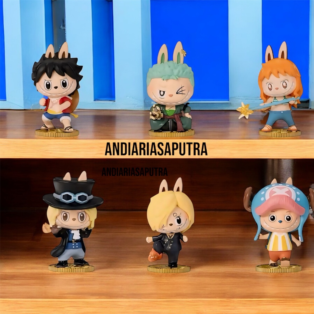 Jual Action Figure One Piece x Labubu recast luffy law zoro sanji ...