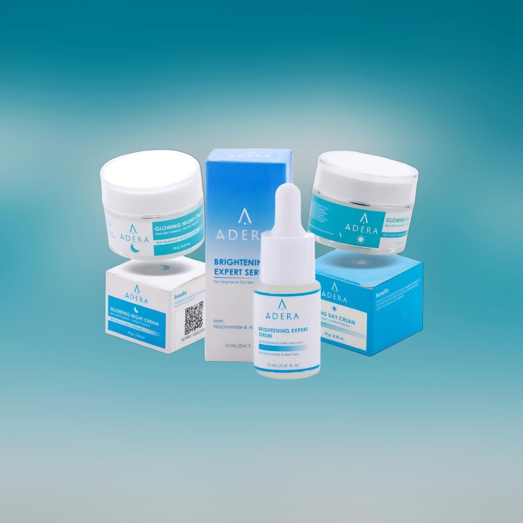 Jual ADERA Paket Glowing Day Night Cream Brightening Serum | krim mencerahkan dan memutihkan ...
