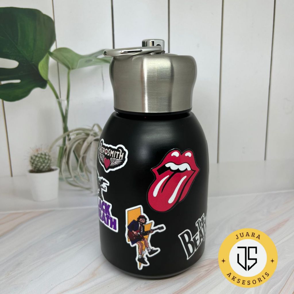 Jual Tumbler Botol Mini Stainless Steel 300ml – Desain Band Musik ...