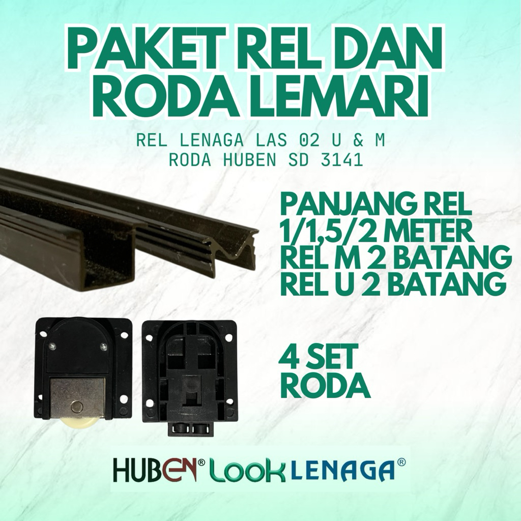 Jual [ 2 Pintu Rel Tanam ] Paket 4 Rel LAS - 02 U M Lenaga 1/1,5/2 ...