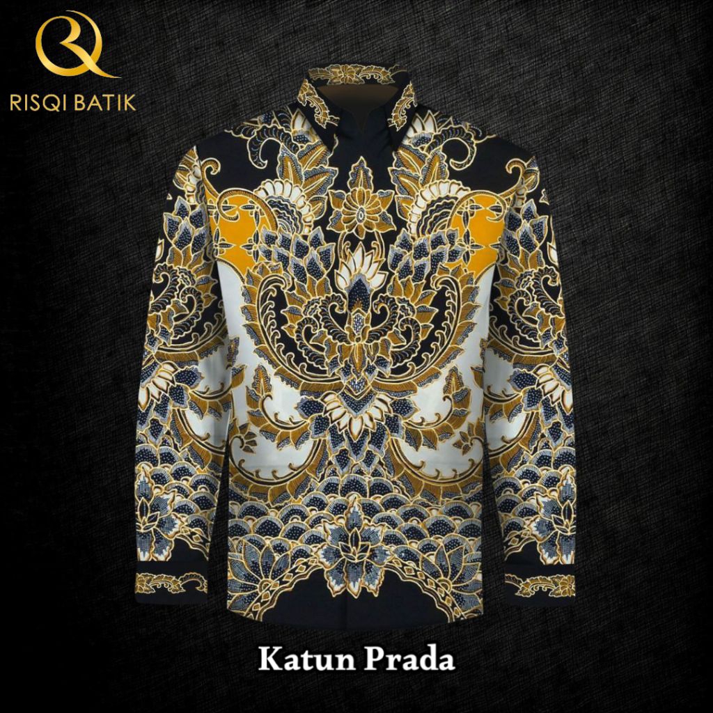 Jual Kain Batik Tulis Katun Prada - Pola Kemeja Batik Pria Lengan ...
