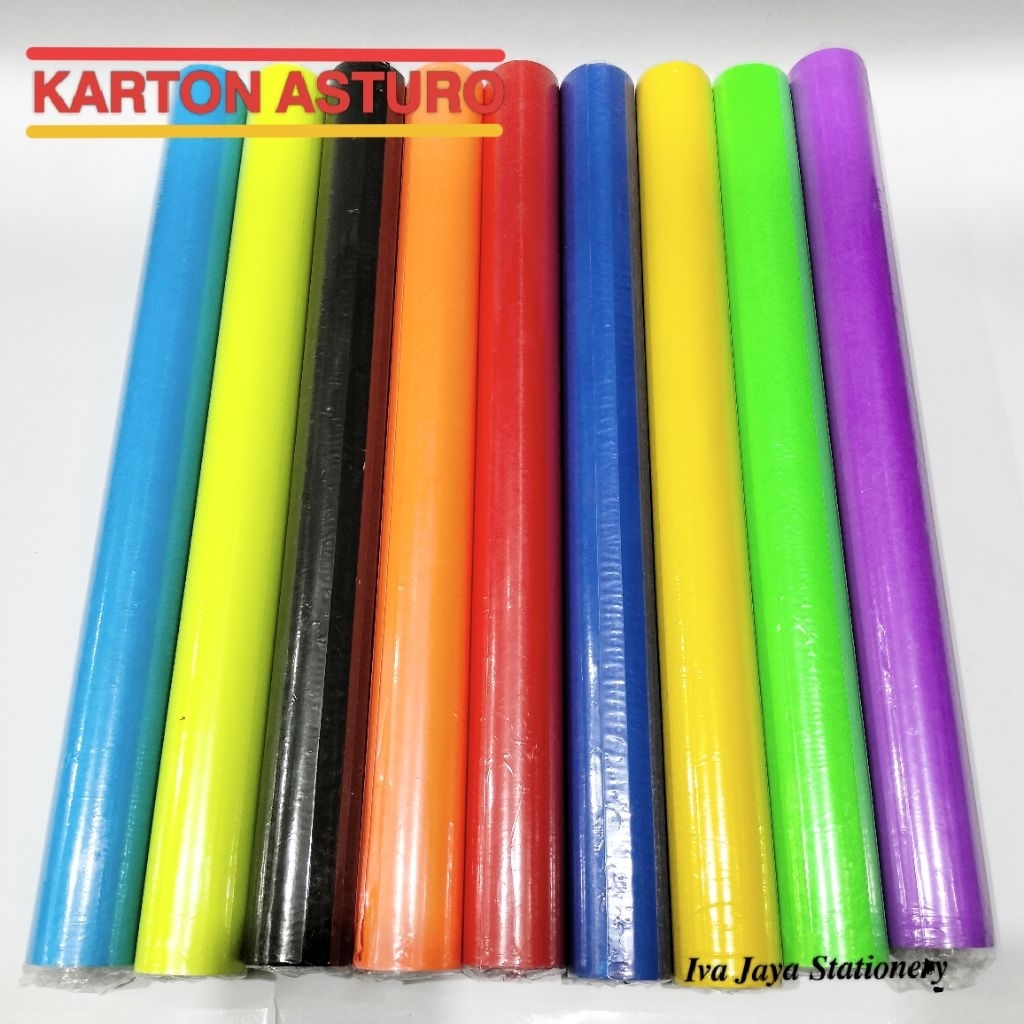 Jual 1 Lembar Kertas Karton Asturo Warna Warni Ukuran 40x60 Cm Warna ...