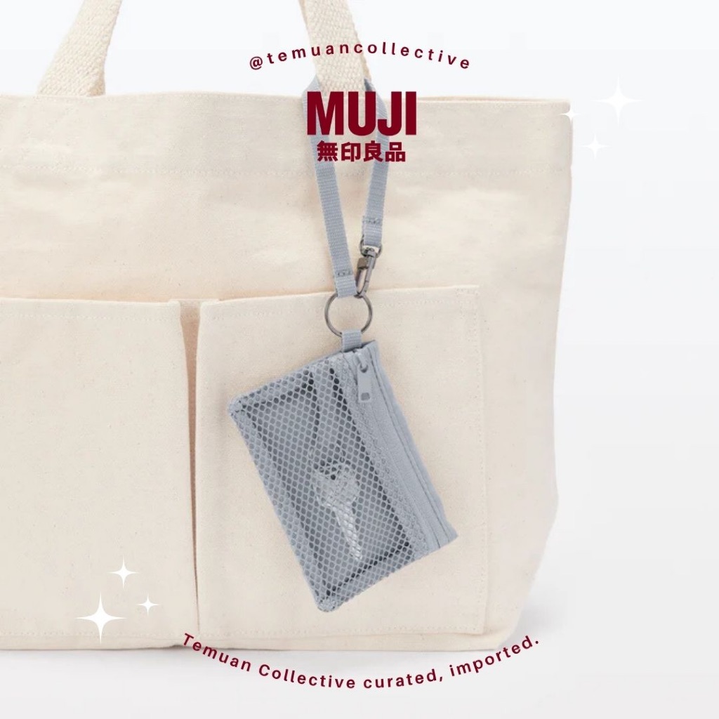 Jual MUJI Polyester Card Holder with Strap – Minimalist Wallet for ...