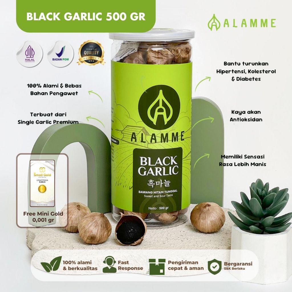 Jual Alamme - Black Garlic Bawang Hitam Tunggal Premium 500gr | Shopee ...