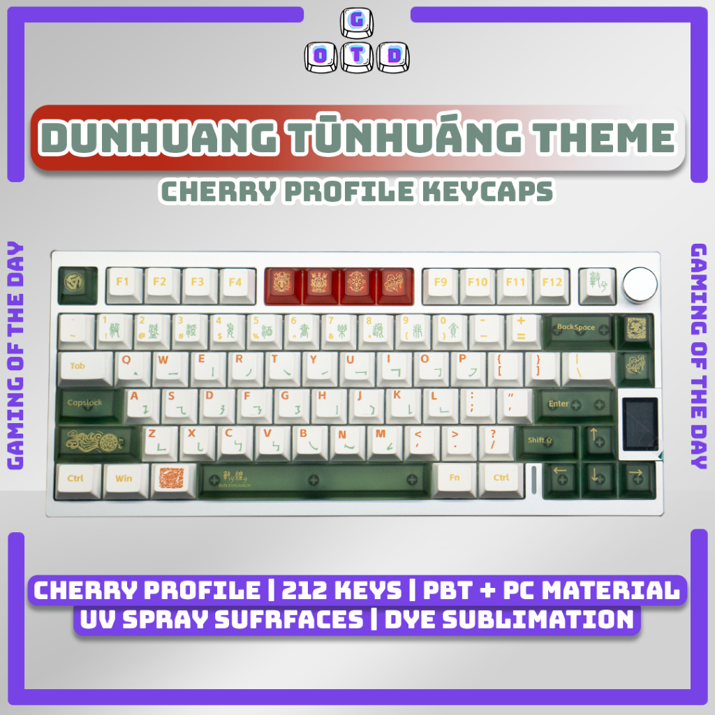Jual XVX Dunhuang Tūnhuáng Theme Cherry Profile PBT Keycap UV Spray Mechanical Keyboard Full Set ...
