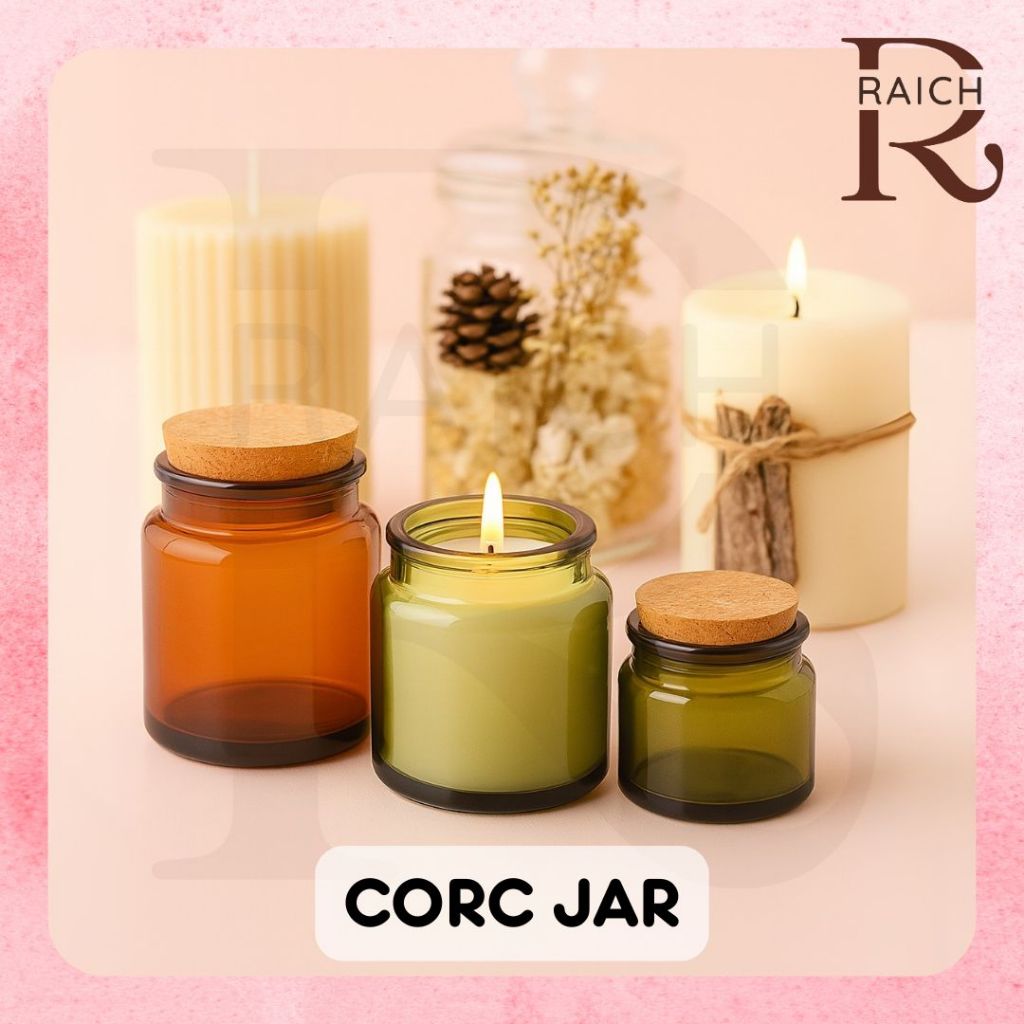 Jual Toples Wadah Botol Kaca Gabus 100 ml Candle Jar Corc Gelas Lilin ...
