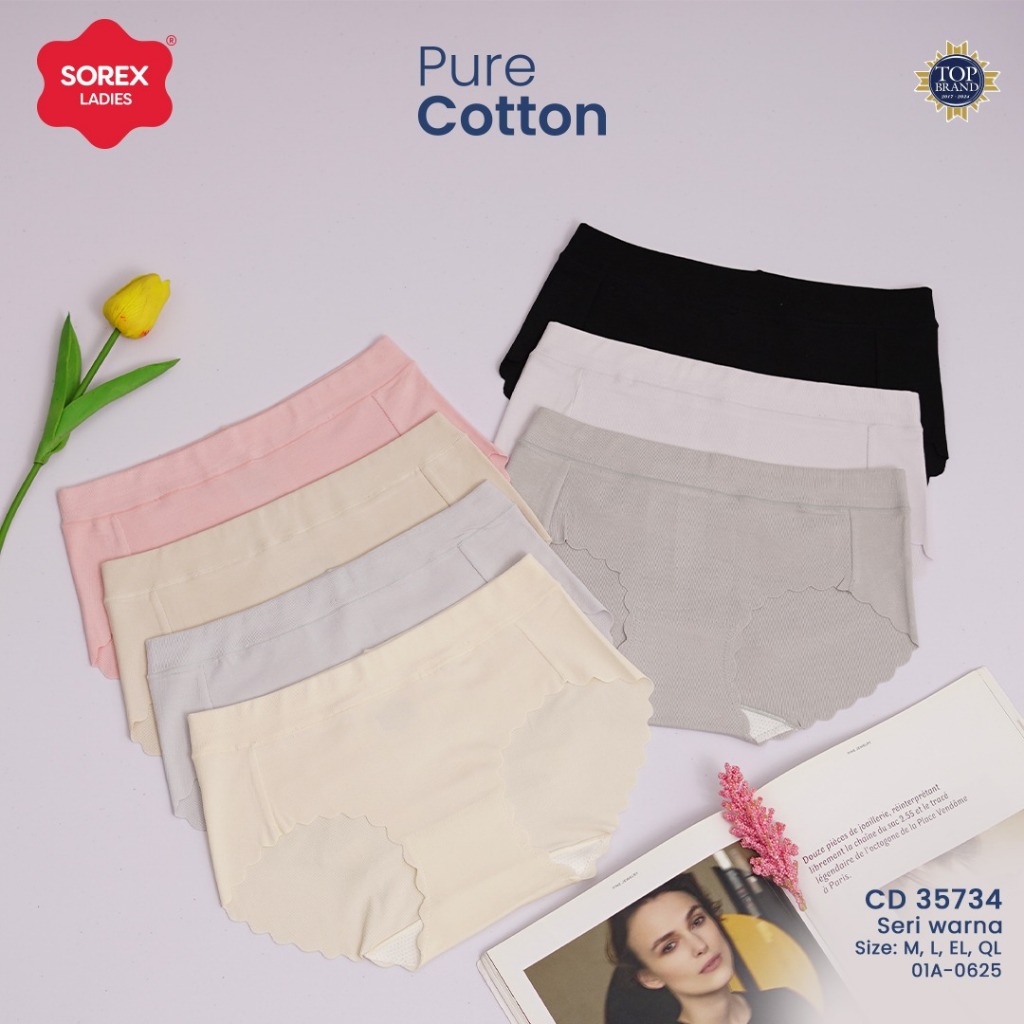 Jual Sorex CD Basic Midi Wanita Pure Cotton CD 35734 ( Warna Random ) | Shopee Indonesia