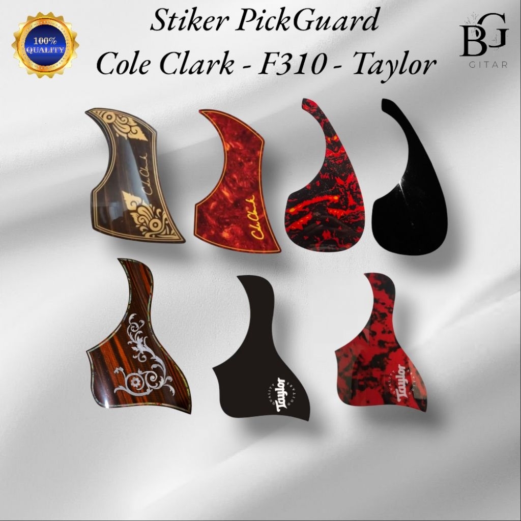 Jual Stiker PickGuard Gitar Cole Clark, F310, Taylor/Stiker Tempel ...