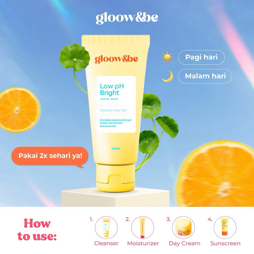 Jual Gloow&be Facial wash Gloow&be Low pH Bright Facial Wash | Shopee Indonesia