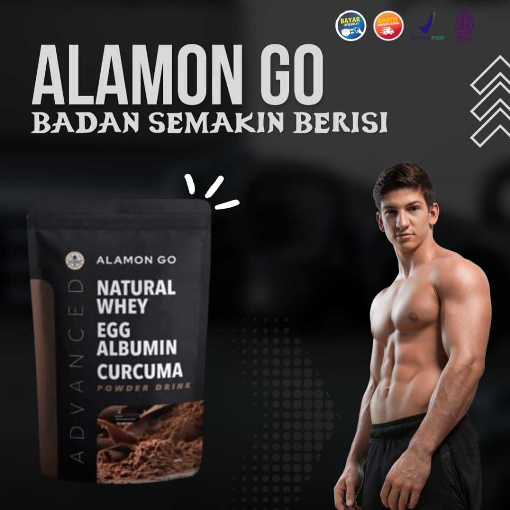 Jual Alamon GO GAIN 200 gram Susu Protein Penambah Berat Badan Natural ...