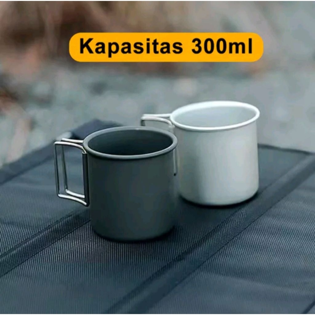 Jual cangkir lipat portable gelas mini cup 300 ml | Shopee Indonesia