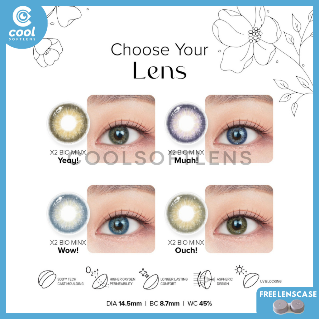 Jual Softlens X2 BIO MINX 14,5 MM Normal & Minus (-0,50 S/D -10,00) By ...