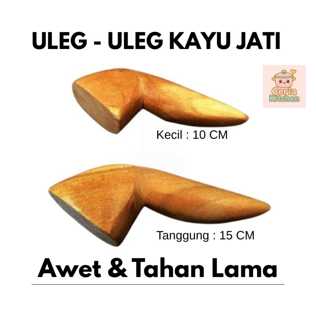 Jual Uleg Kayu Uleg Kayu Jati Uleg Kayu Asli Alat Ulek Tradisional Awet ...