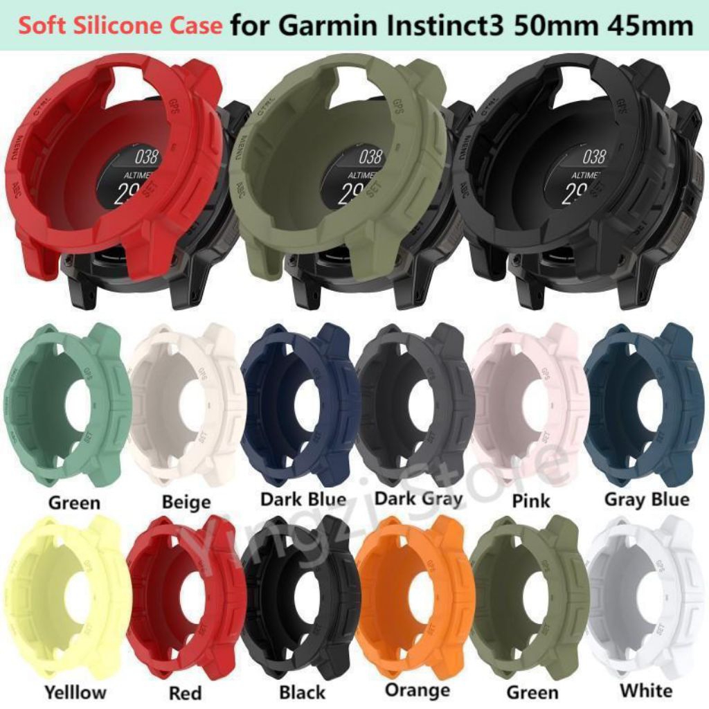 Jual Bumper Case Garmin Instinct 3 45mm /50mm Soft TPU Protective Case ...