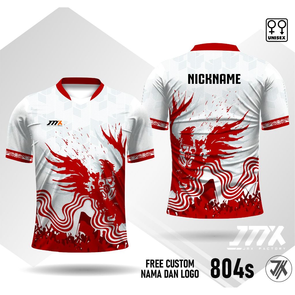 Jual kaos jersey garuda merah putih kaos hut ri jersey kemerdekaan 17 agustus free nama 804l ...