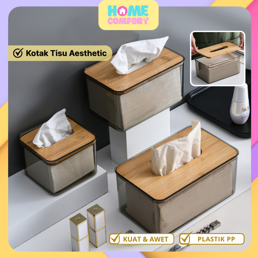 Jual Home Comfort | Tempat Tissue Estetik | Kotak Tisu Kayu Transparan ...