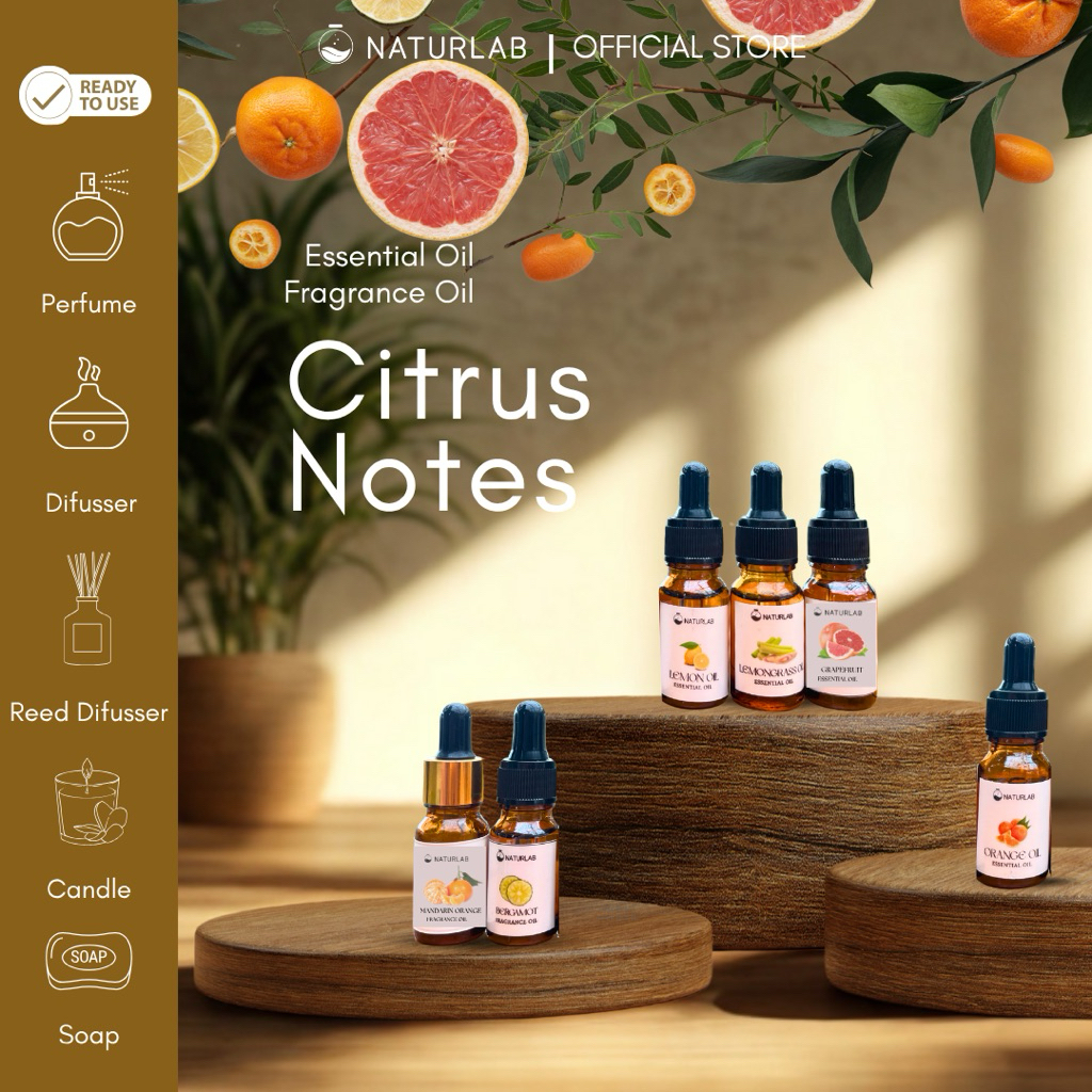 Jual (10 ML) NATURLAB Citrus Single Notes Oil | Essential Oil ...
