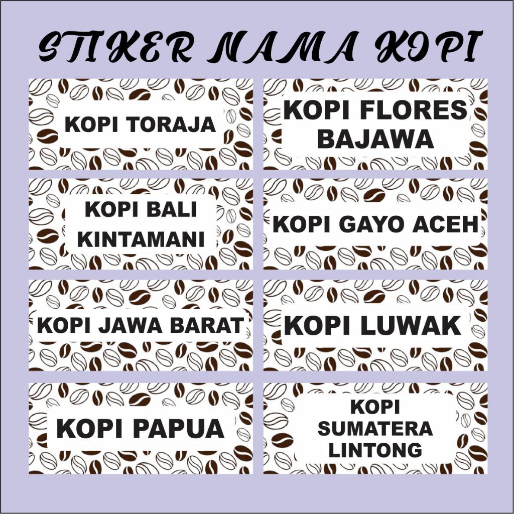 Jual STIKER GELAS CUP NAMA KOPI NUSANTARA STIKER LABEL KOPI | Shopee ...