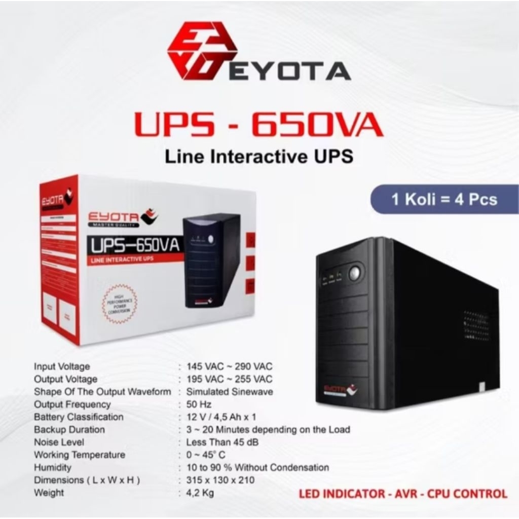 Jual Ups Eyota 650va - Ups Komputer | Shopee Indonesia