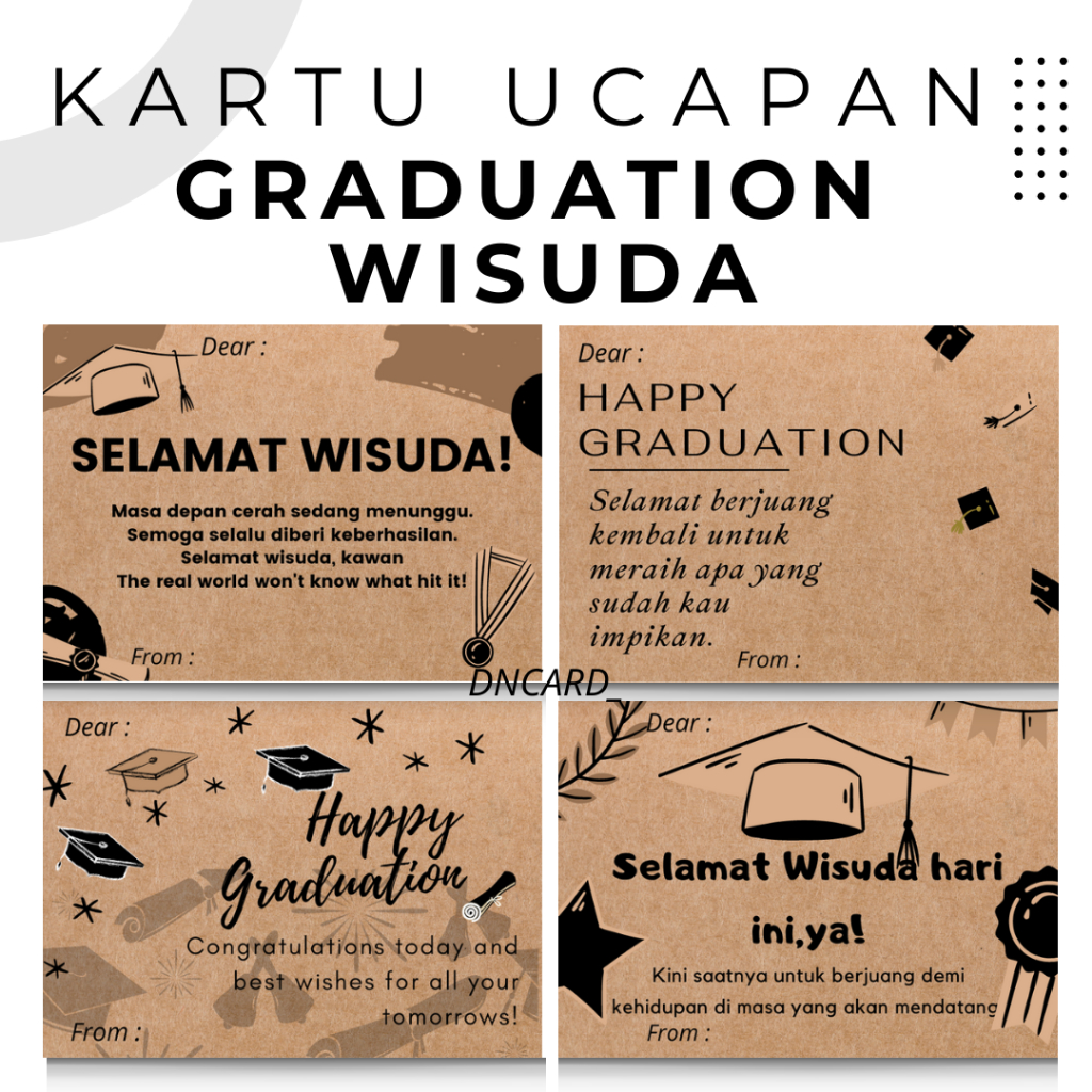 Jual KARTU UCAPAN HAPPY GRADUATION/SELAMAT HARI WISUDA/CONGRATULATIONS ...