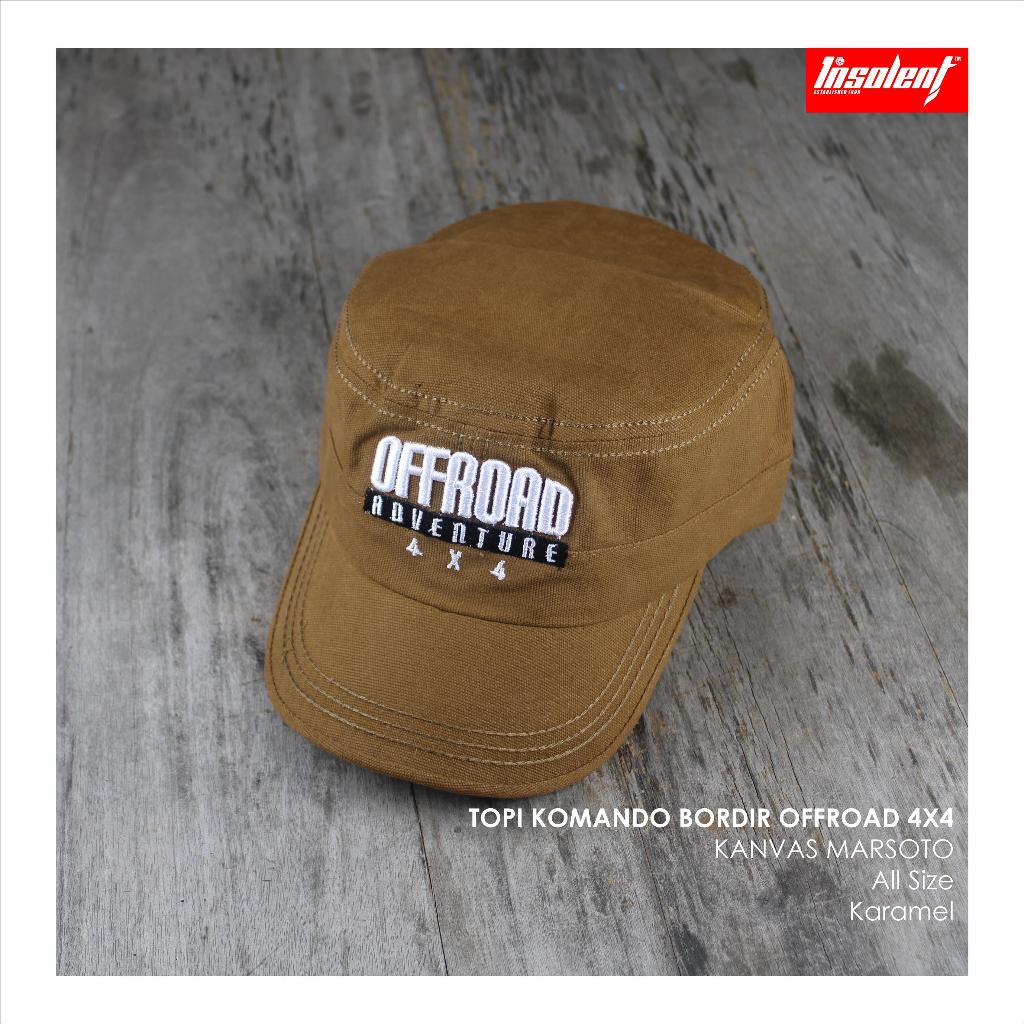 Jual Insolent - Topi Komando Bordir Offroad 4x4 Kanvas Jahit Rantai All ...